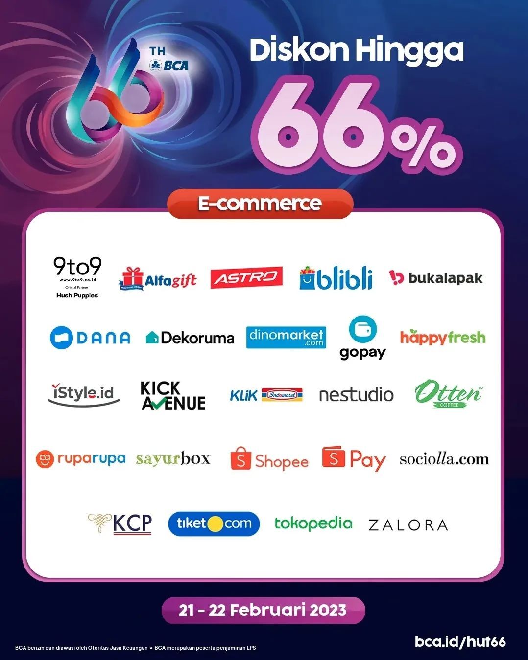 Dapatkan Promo BCA Anniversary Diskon Hingga 66% Tidak berlaku | Caripromoid