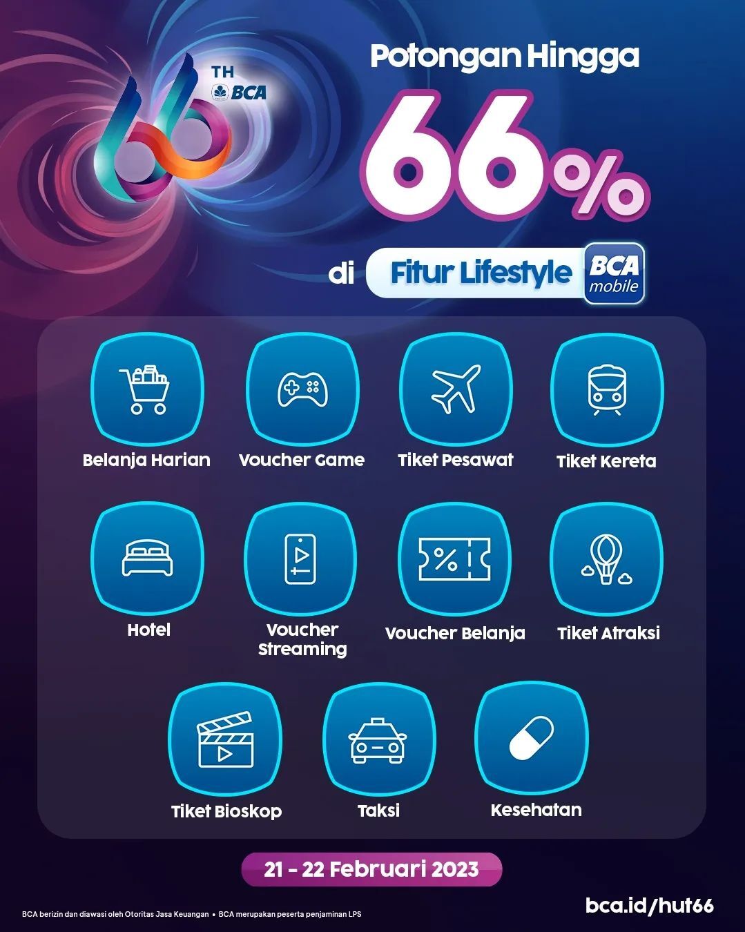 Dapatkan Promo BCA Anniversary Diskon Hingga 66% Tidak berlaku | Caripromoid