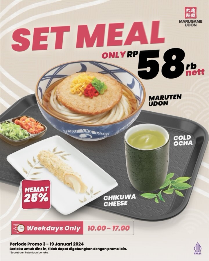 Dapatkan Promo Marugame Udon Kanzen Set Serba Rp73.000 Tidak berlaku ...